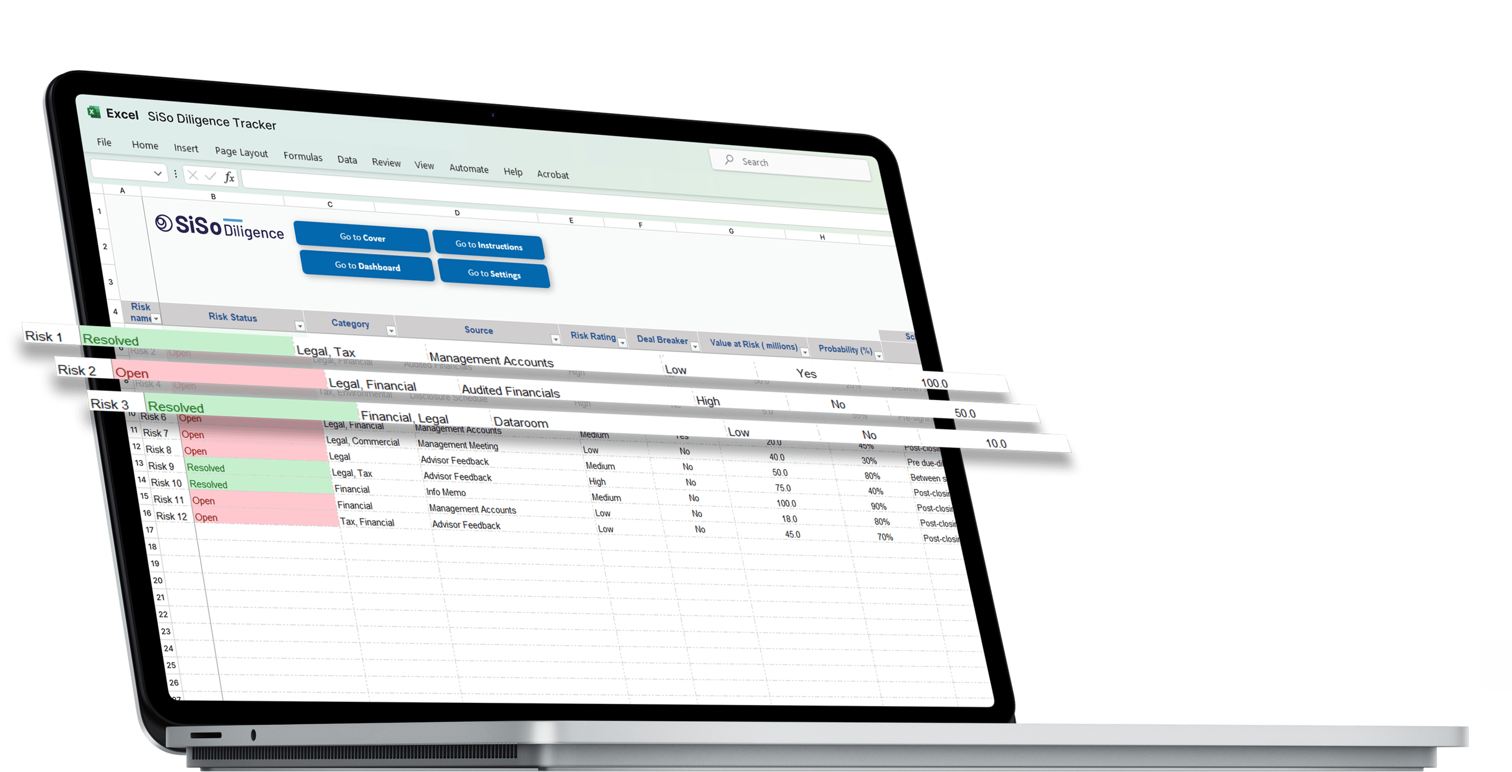 SiSo | Free M&A Due Diligence Tracker